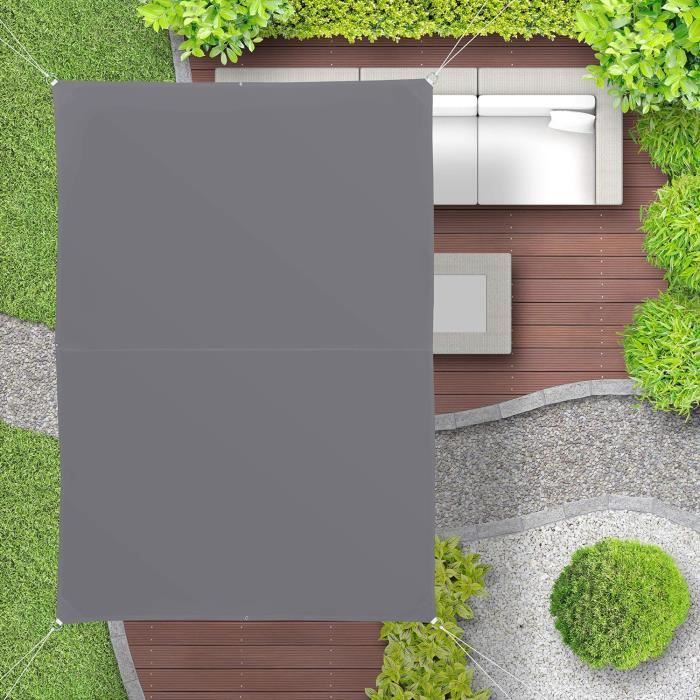 Voile d’ombrage Rectangle 3x4 m diffuseur Ombre Protection Soleil ...