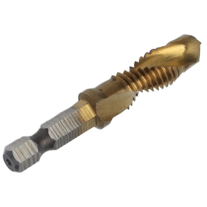 VBESTLIFE Forets à tarauder (M10)Bits De Taraudage Combinés En Titane ...