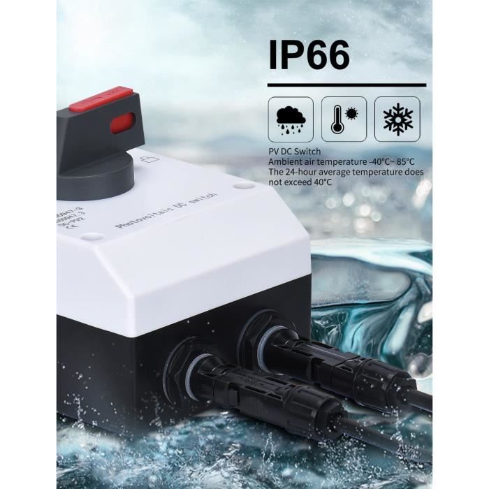 DC isolateur Interrupteur Sectionneur Solaire batterie 32a 1000V IP65 ...