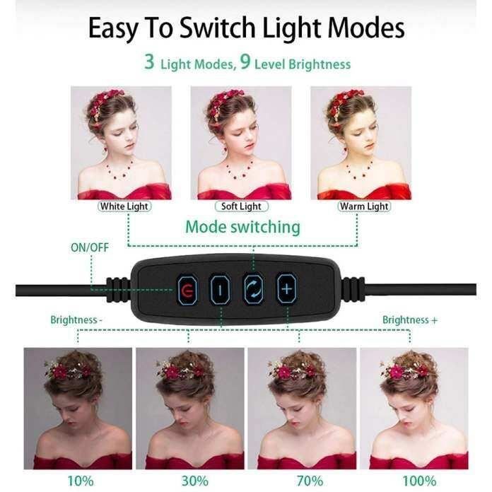 WD06250-FLASH,Éclairage LED Ring Light avec trépied. pour photographie ...