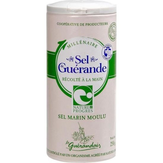 Le Guérandais Millénaire Sel Marin Moulu de Guérande Récolté à la Main ...