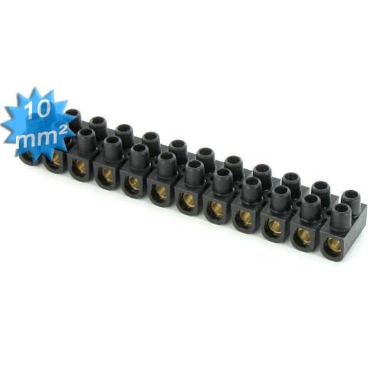 Barrette de connexion - BIZLINE - 10 mm² - Noir - Plastique - Intérieur ...