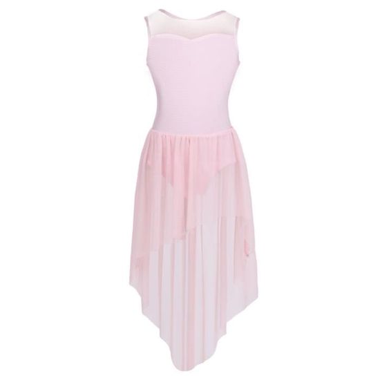 Yizyif Enfant Fille Robe Danse Classique Asymétrique Justaucorps