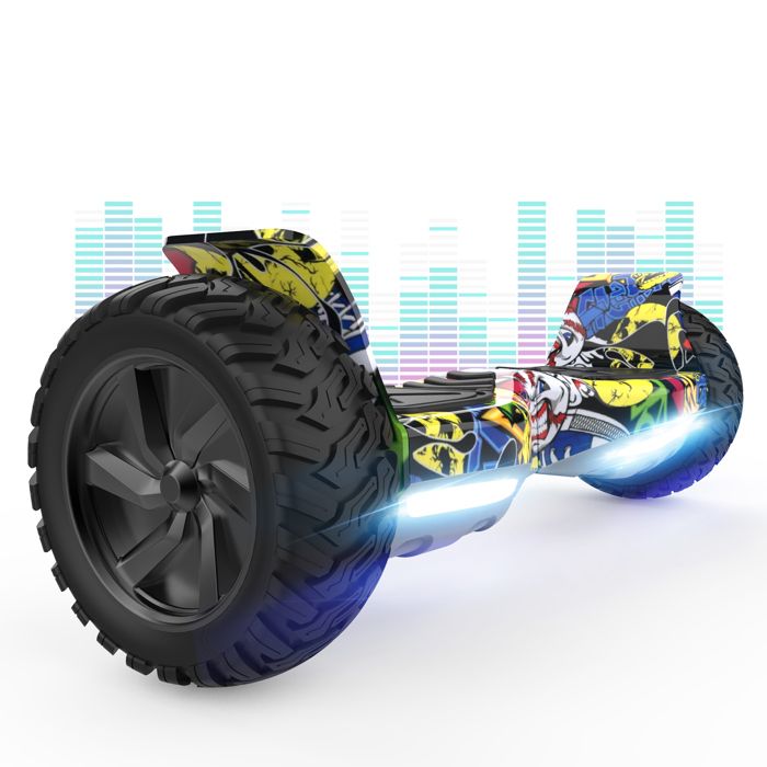 Hoverboard 8,5 pouces Hummer Tout Terrain LED Bluetooth avec Moteur ...