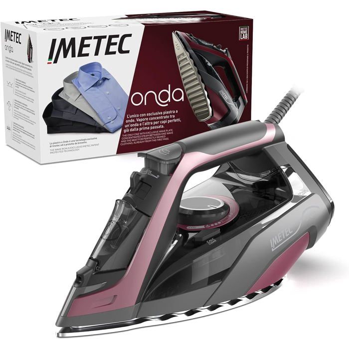 Imetec Onda F2 Steam Iron Red - Steam Iron 2400 Watt with Patented ...