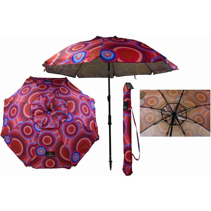 Crevicosta Prestige Parasol En Aluminium Renforcé Motif Rétro 200 Cm De ...