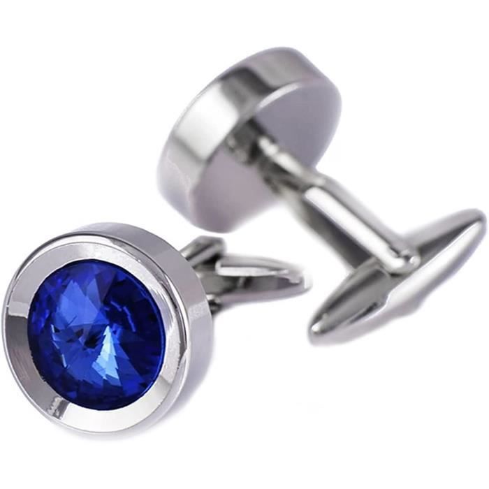 Bouton Manchette Homme Mariage, Boutons De Manchette Homme Argent Bleu ...