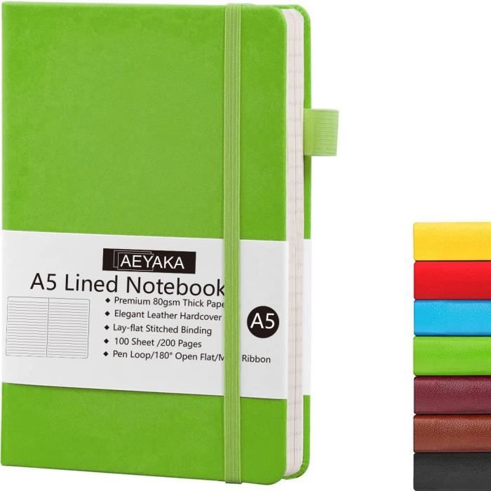 Carnet De Note Ligné A5 Journal Ligné A5 Couverture Rigide Et Fermeture ...