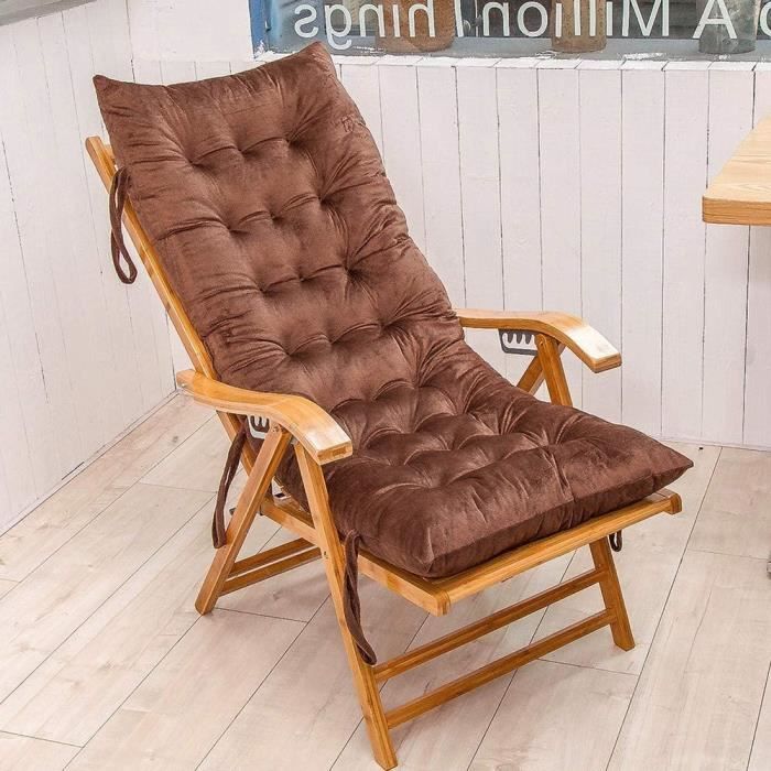 Cha Fauteuil De Relax De Jardin Bain De Soleil Coussin ÉPaissie Long ...