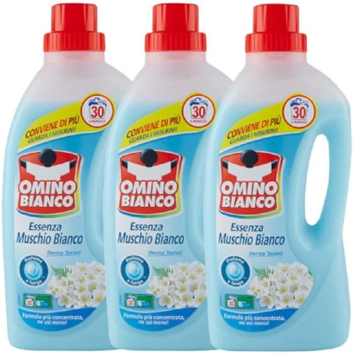 Lessive pour machine à laver avec essence de musc blanc, 3 x 1,5 l ...