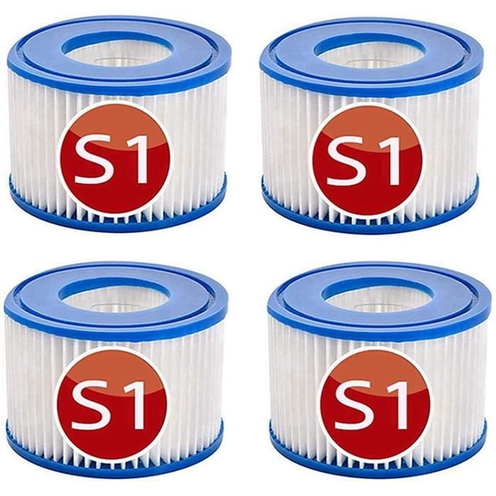 Intex S1 Lot de 4 filtres de rechange pour piscine Intex S1, filtre ...