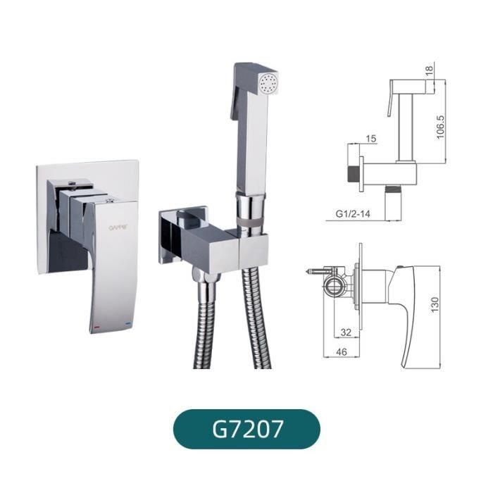 Robinet Mitigeur de Lavabo en Laiton Chromé - Gappo - Modèle G7207 - Monotrou - Hauteur 170mm ...