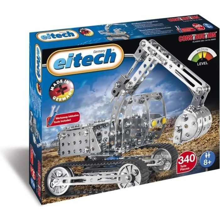 Jeu de construction - Eitech - C09 - Excavatrice - Grue sur chenilles ...