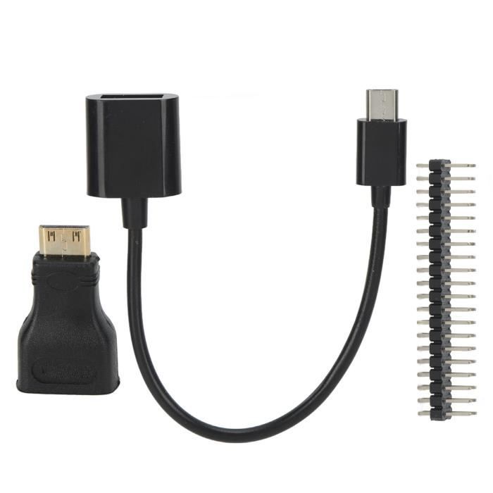 EJ.life Pour Raspberry Pi Zero W Pin Kit Adaptateur Mini HD vers HD ...