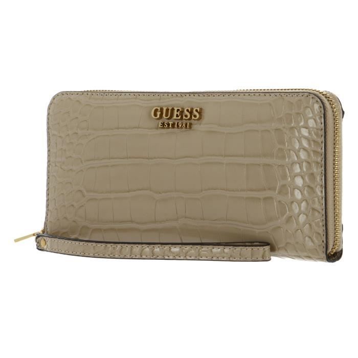 GUESS Laurel SLG Large Zip Around Wallet Taupe [241213] - porte-monnaie ...