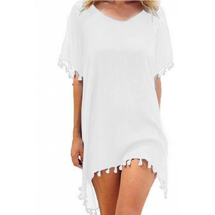 Robe de Plage Femmes Ete Bikini Cache-Maillots, Paréo pour Maillot Bain ...