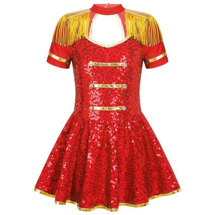 Inlzdz Enfant Fille Déguisement Monsieur Loyal Cirque Robe Danse ...