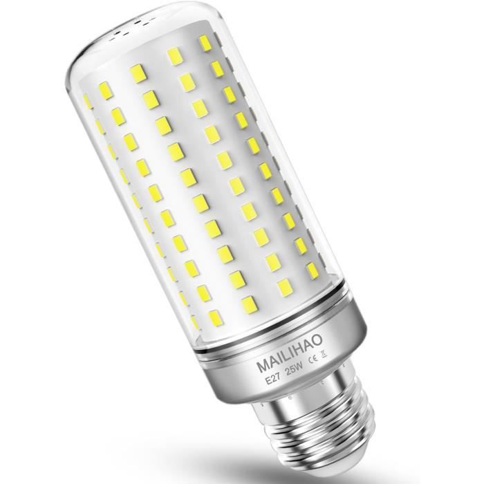 Ampoule Led E27, 25W Ampoule Maïs Led Équivalent 200W Lampe Halogène ...