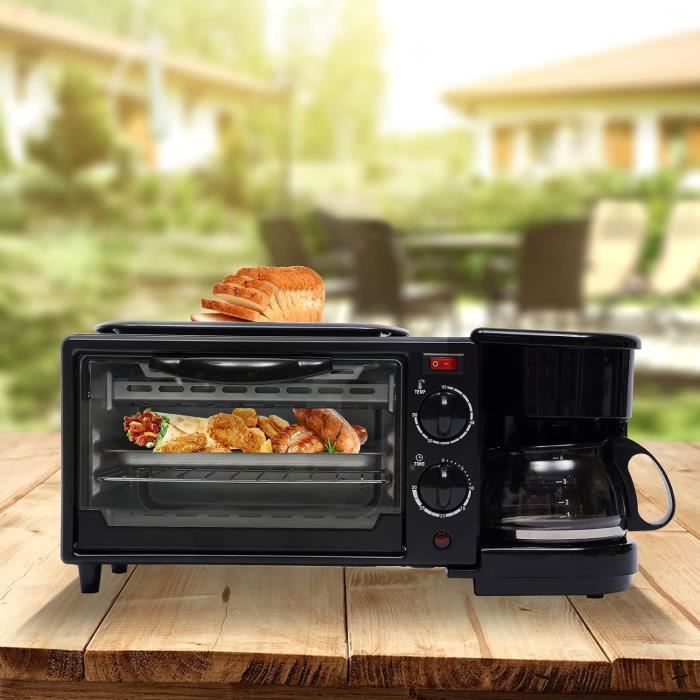 Mini Four 3 En 1 Machine À Petit-Déjeuner Automatique Four Plaque De ...