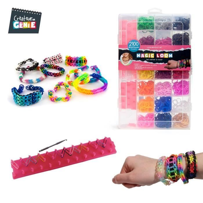 Kit de 2100 élastiques Magic Loom avec rangement - Cdiscount Beaux-Arts ...