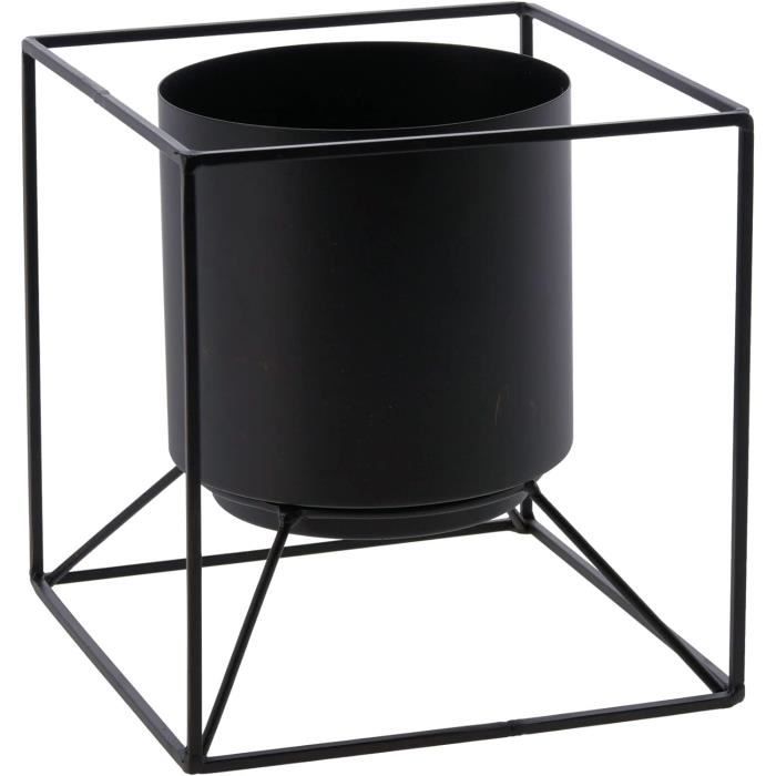Spetebo Support de pot de fleurs en métal - Noir - 19 cm - Support ...