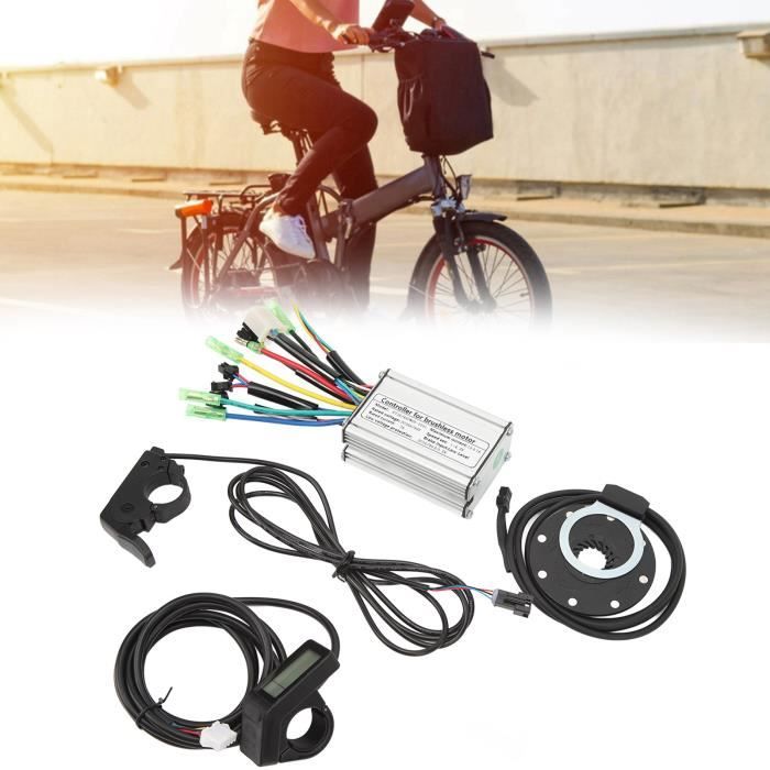 VGEBY Kit de Conversion Vélo Électrique 250W, Contrôleur KT 15A, Panneau LCD4, Set de Gâchette à ...