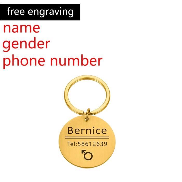 Collier Anti perte pour chien et chat, étiquette personnalisée gravée ...