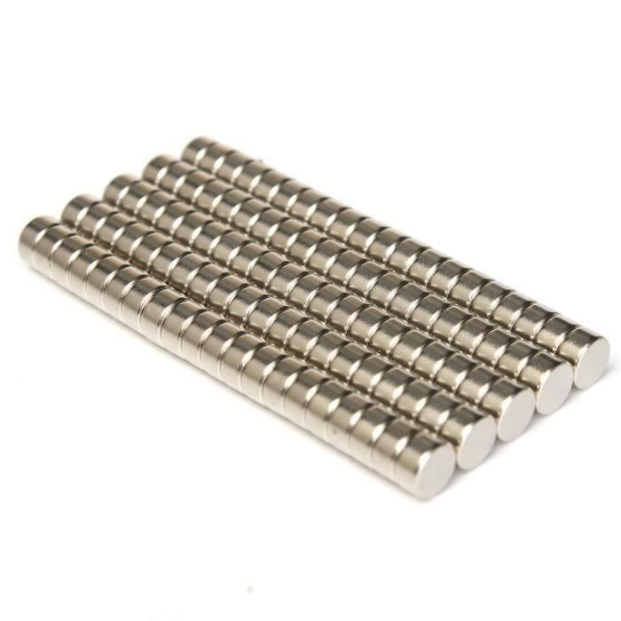 100pc N52 6x3mm Puissant Aimant Rond Neodymium Magnetique QK15904 ...