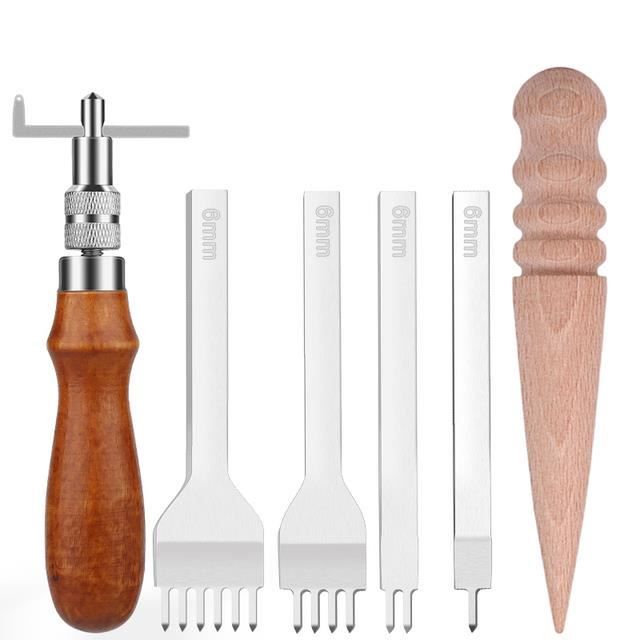 POINCON,Type 8--outil de couture du cuir, ciseleur de bord, poinçon de ...