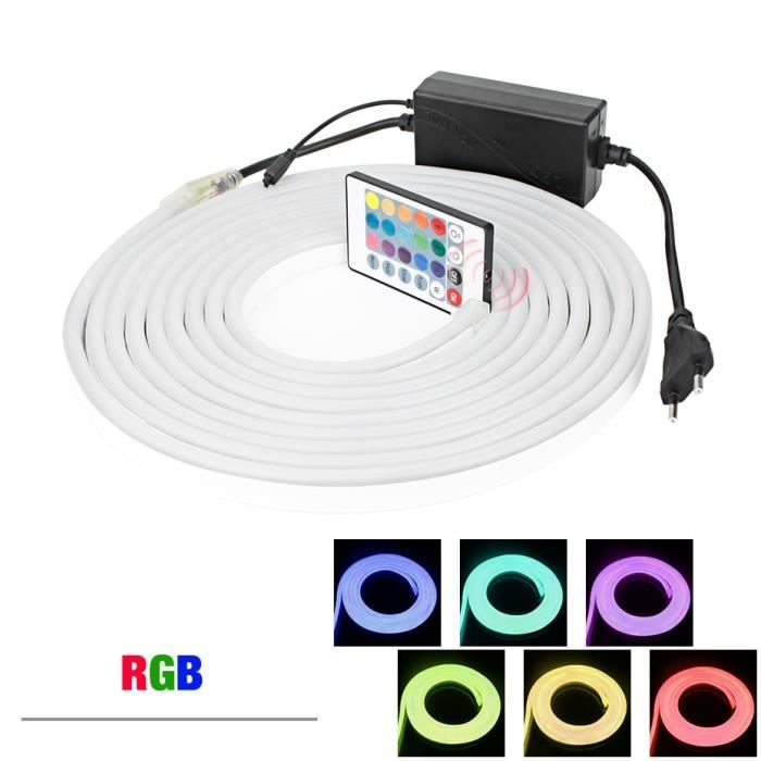 BANDE LED,RGB-2m--Bande lumineuse Led en néon, Flexible, 220V, 230V ...