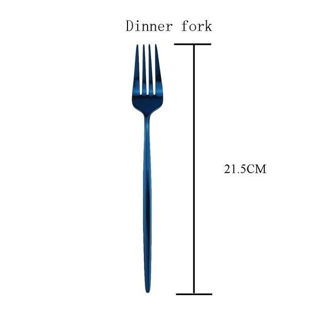MENAGERE,1pcs dinner fork--Couverts bleus élégants et nobles, service ...