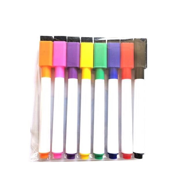 Tableau effaçable,8 Colors Pen--Stylo de tableau blanc magnétique, 8 ...