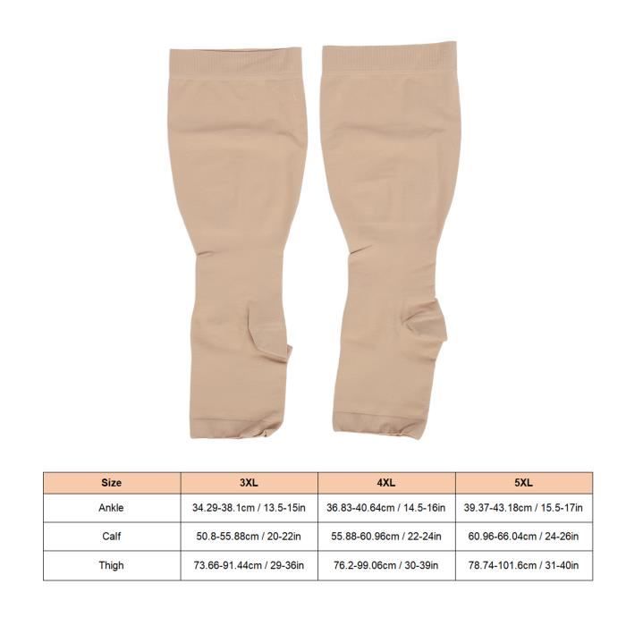 Zerodis Bas pour varices Chaussettes de compression hautes au genou 23 ...