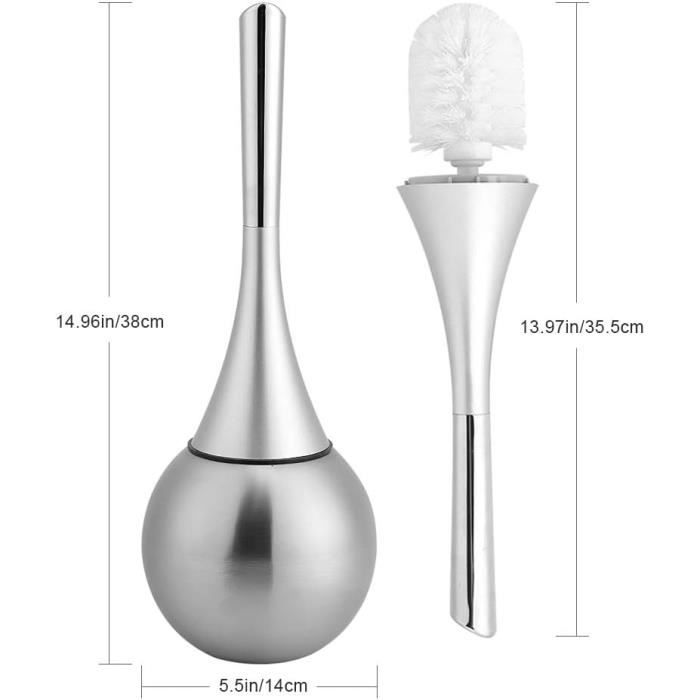 Brosses De Toilette Wc Avec Base En Acier Inox Design (Argent)[M2795] - Cdiscount Bricolage