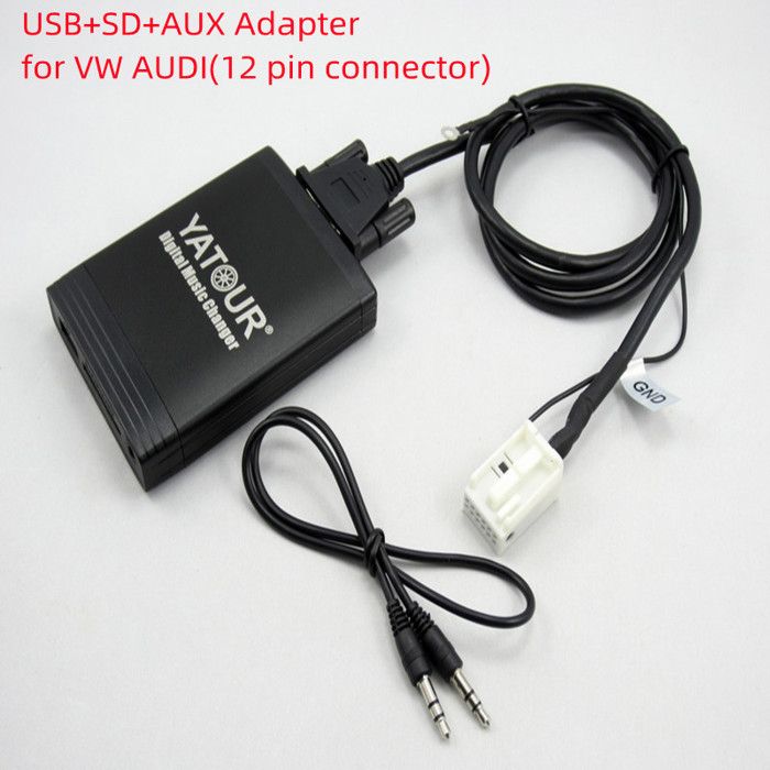 Yatour Car Digital CD Music Changer USB MP3 Adaptateur AUX pour 12pin VW Golf GTI Audi Quadlock ...