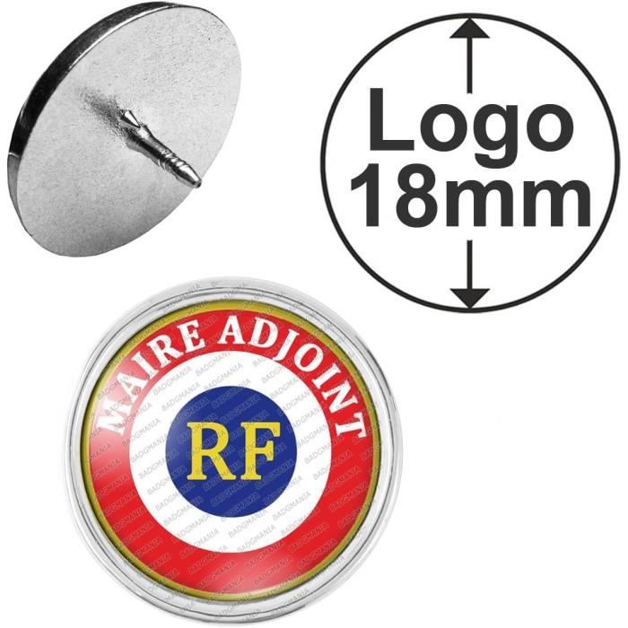 Pin'S Argenté 20Mm Cocarde Rf Bleu Blanc Rouge Maire Adjoint Blanc ...