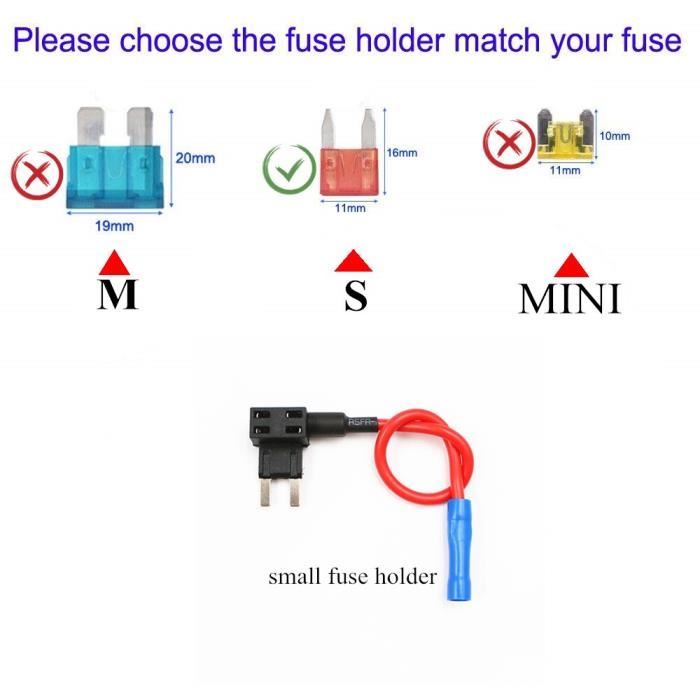 Fusibles,1 pièces 12V MINI petit porte fusible moyen ad a circuit ...
