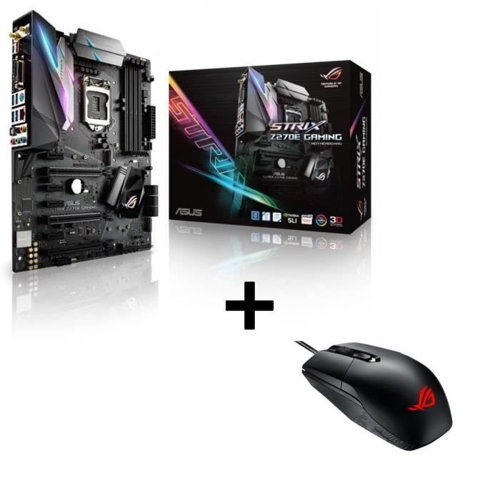 ASUS Carte mère STRIX Z270G GAMING + Souris ASUS P303 ROG STRIX IMPACT ...