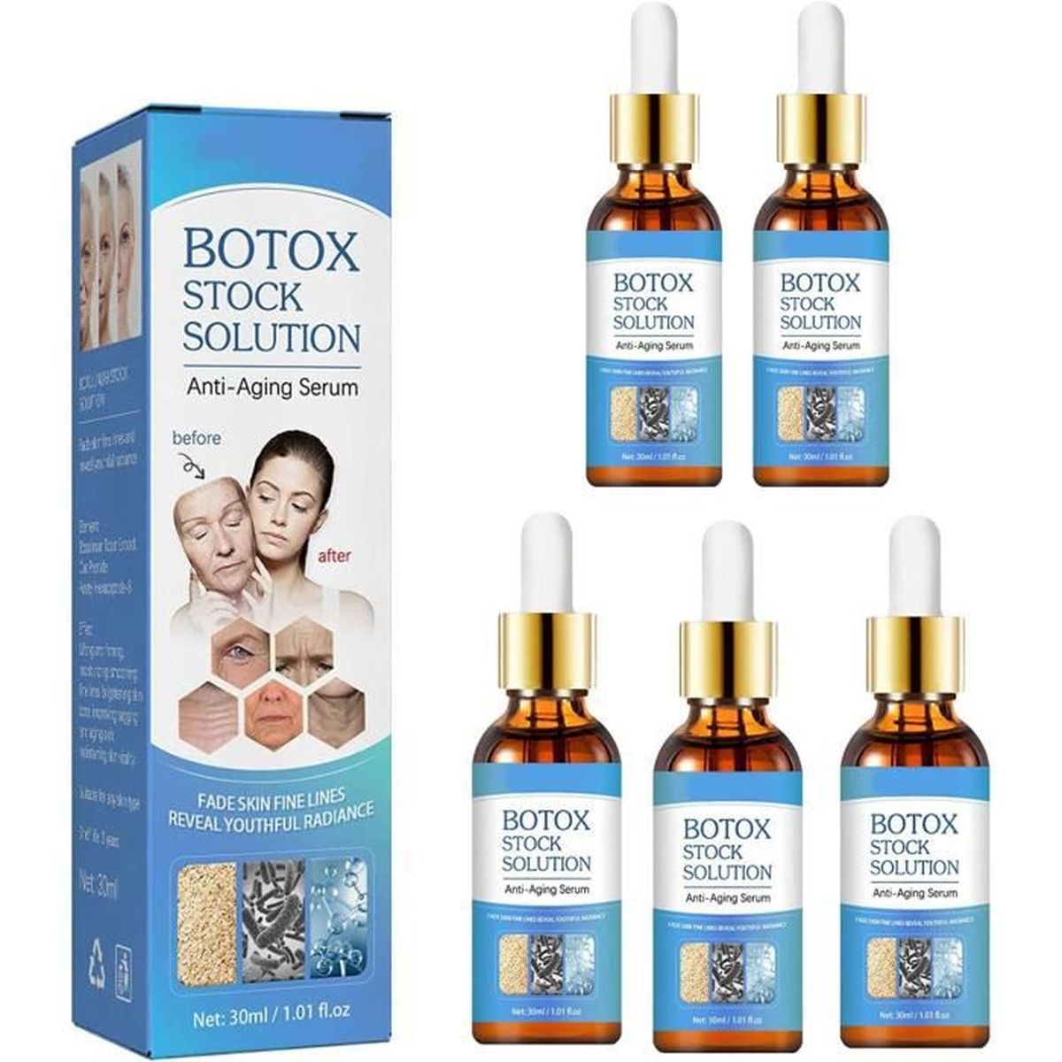 5pcs Botox Stock Solution,2023 New Botox Face Serum,Botox Anti Aging ...