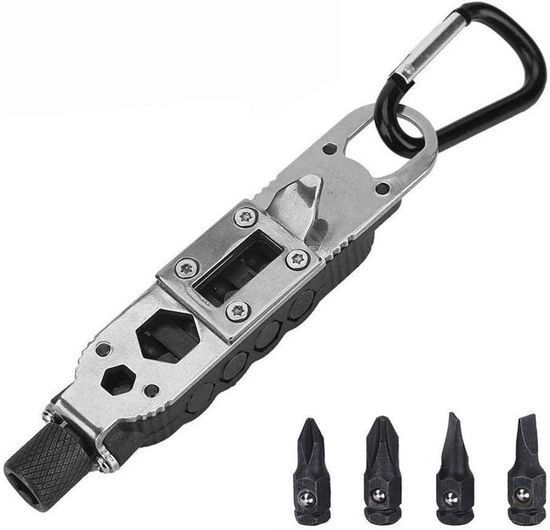 Outil Multi-Usage EDC Clef à Molette, Tournevis, Porte-clefs, Ouvreur ...