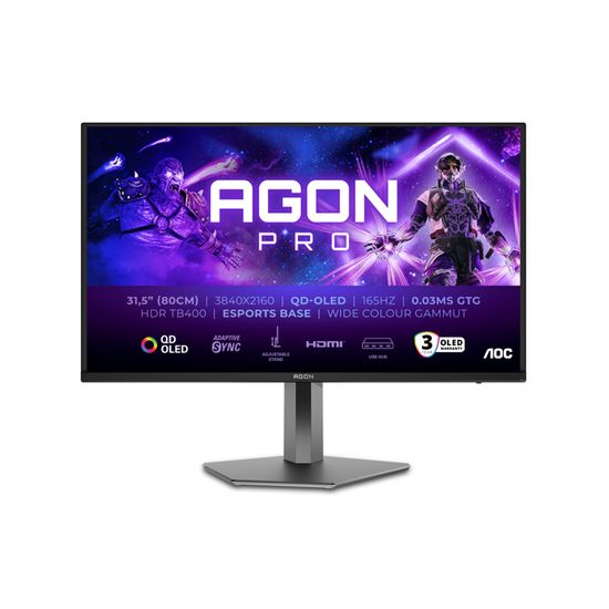 Moniteur - AOC - AG326UD - QD-OLED 31.5" - UHD 4K - 165Hz - 1ms ...