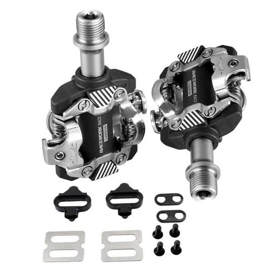 Lightweight Bike Pedals Cleats Set Self-Locking MTB Bicycle Riding DU ...