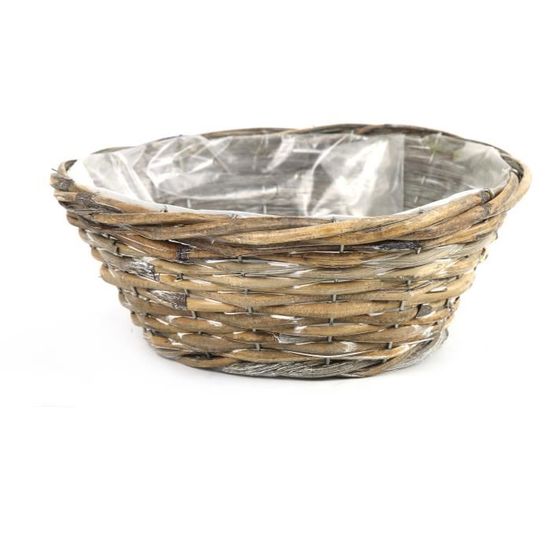 TOM pot de fleurs Minke 28 x 11 cm bois naturel - Cdiscount Jardin