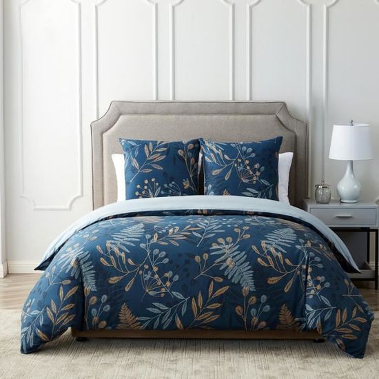 Topfinel Housse de Couette Bleu - Parure de Lit - 200x200cm - 2 Taies d ... Topfinel Housse de Couette Bleu - Parure de Lit - 200x200cm - 2 Taies d ...