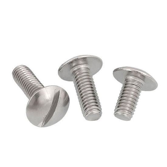 VIS,5pcs M2.5-16mm--Vis à tête ronde fendue en acier inoxydable, grande taille, 1-5 pièces, M2 ...