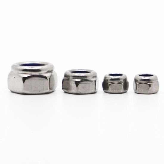 ECROU,M4 20pcs--Écrou de verrouillage hexagonal en Nylon, en acier ...
