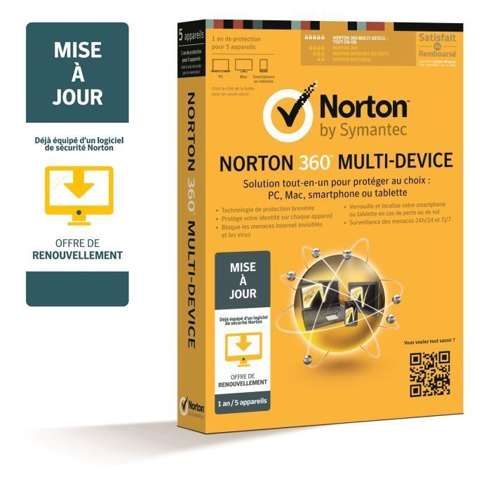 Norton 360 multi device 2013 1 an 5 Licences MAJ - Cdiscount Informatique