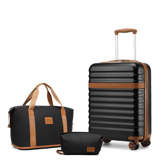 Kono Set de 3 Valises Cabine 55cm Rigides ABS + PC avec Serrure TSA ...