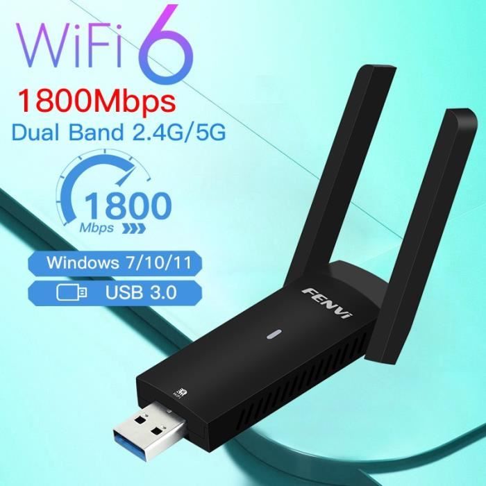 FU-AX1800 WiFi6 - Adaptateur Wi-fi 6 Usb 802.11ax, 1800-5ghz, 2.4 Mb-s ...