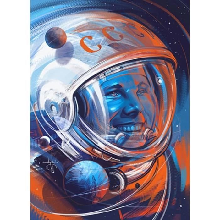 Poster Affiche Héros De L'Espace Youri Gagarine Exploration De L'Espace ...